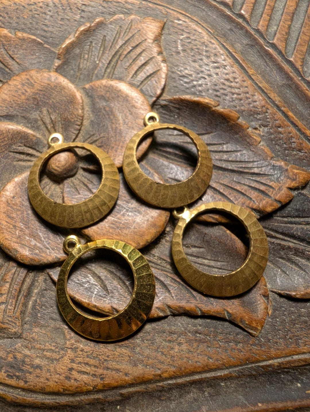 Vintage Round Brass Stamping Findings - Etsy