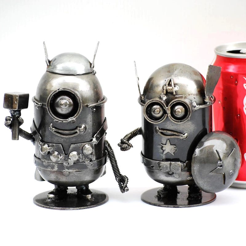 Metal Minion Figurines - Etsy