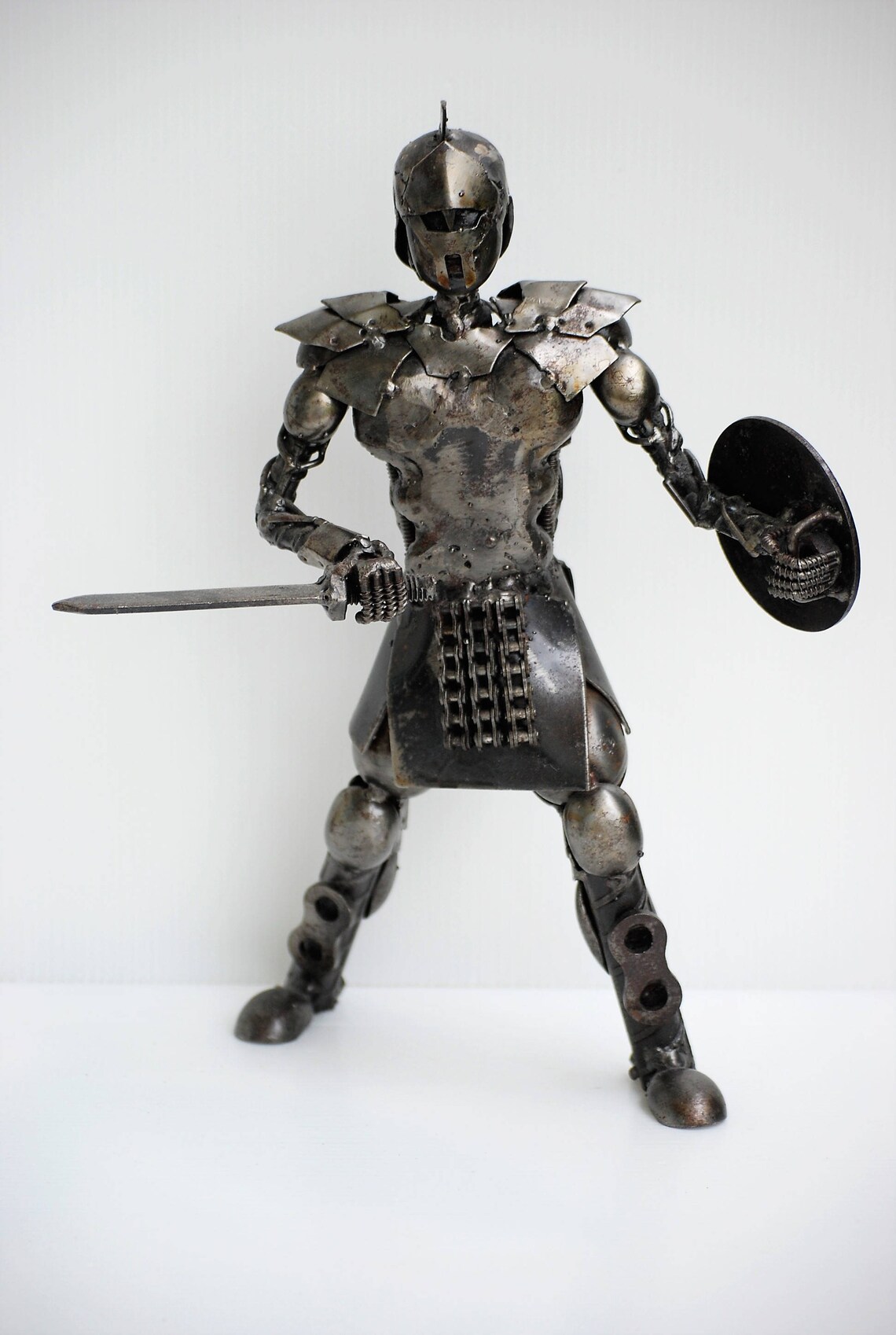 Gladiator A Warrior Scrap Metal Sculpture Model Recycled - Etsy