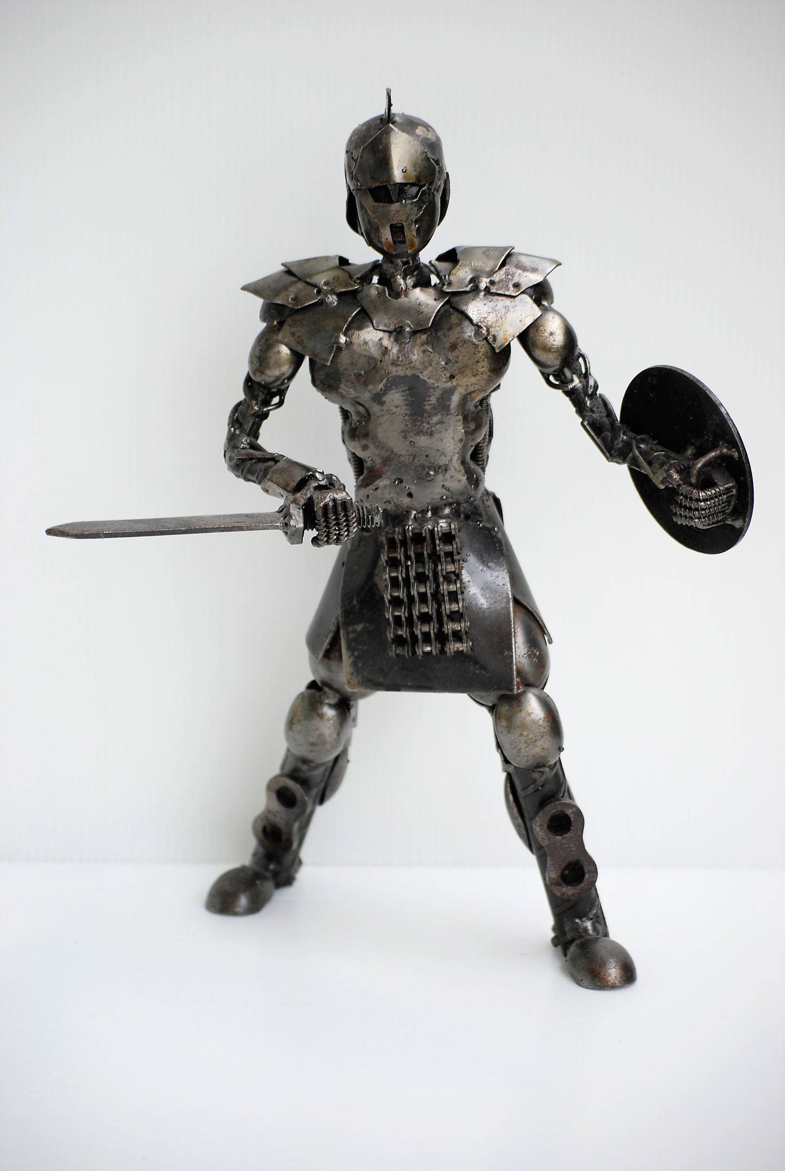Gladiator A Warrior Scrap Metal Sculpture Model Recycled | Etsy