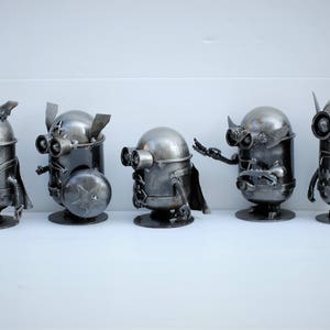 Metal Sculpture Mini Robot 5small Super Hero Metal Model - Etsy