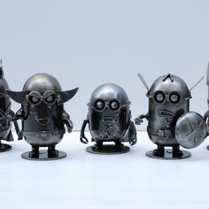 Metal Sculpture Mini Robot 5small Super Hero Metal Model - Etsy