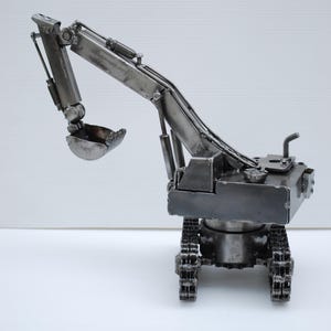 Excavator Scrap Metal Sculpture, Backhoe Tractor Loader Scrap Metal ...