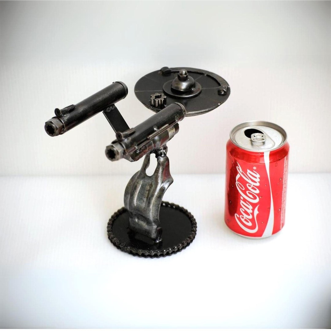 Spaceship Inspired Recycled Scrap Metal Sculpture, Wow Gift for ...