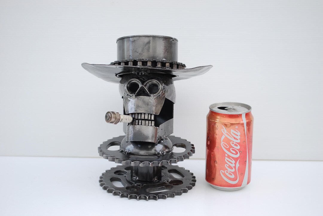 Cool HALLOWEEN GIFTS, Skull (A) Scrap Metal Sculpture, Unique Gift for ...