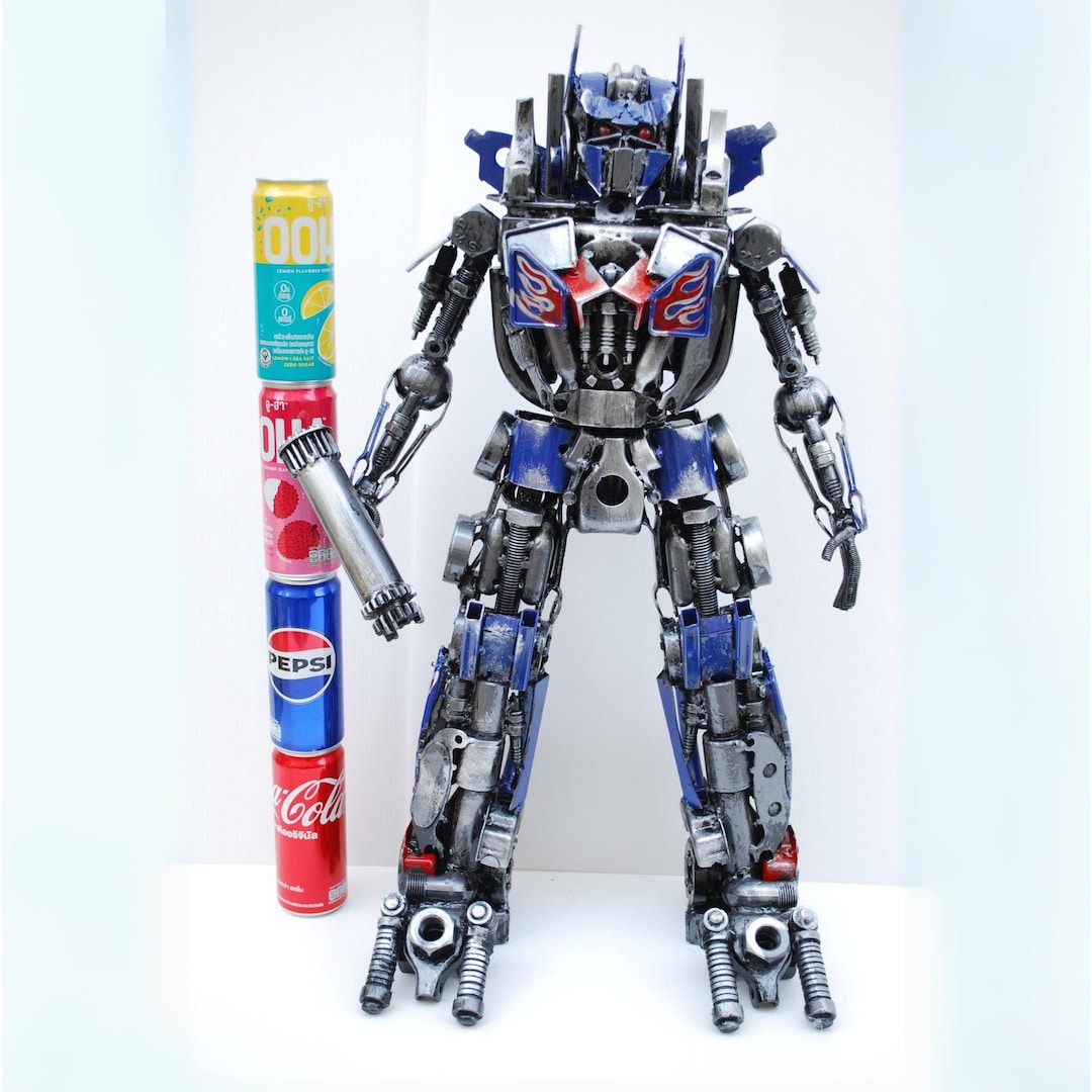 Opt Robot (26.38 Inches High) (damage Version) Scrap Metal Sculpture ...