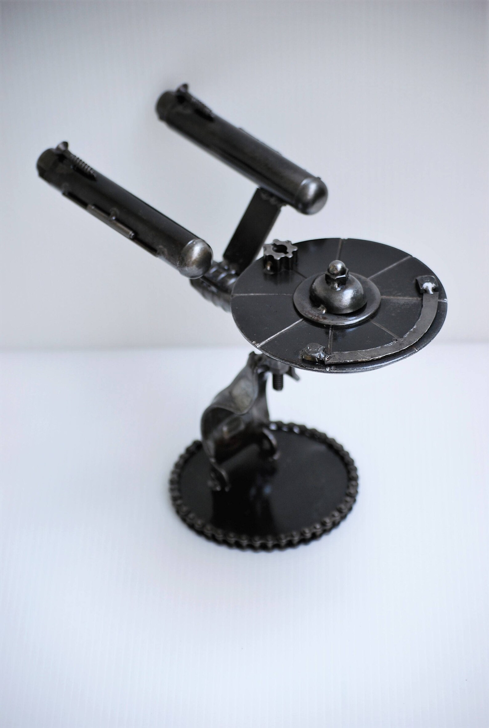 Spaceship Scrap Metal Sculpture Model Recycled Handmade Art | Etsy