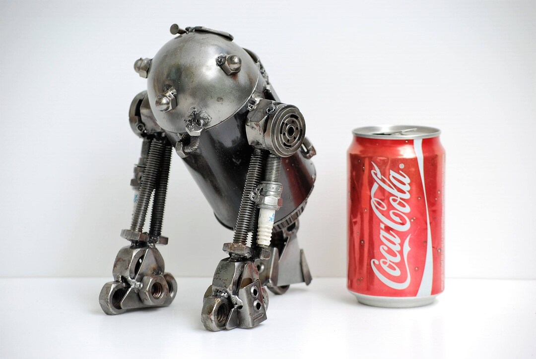 R2D2 Star Wars Scrap Metal Sculpture, Handmade Recycled Steel Art ...