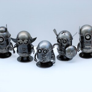 Metal Sculpture Mini Robot 5small Super Hero Metal Model - Etsy