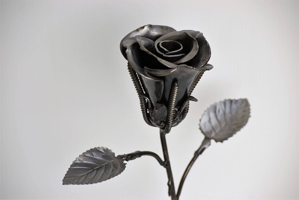 METAL SCULPTURE Rose Gift for Her Model Recycled Handmade Art - Etsy