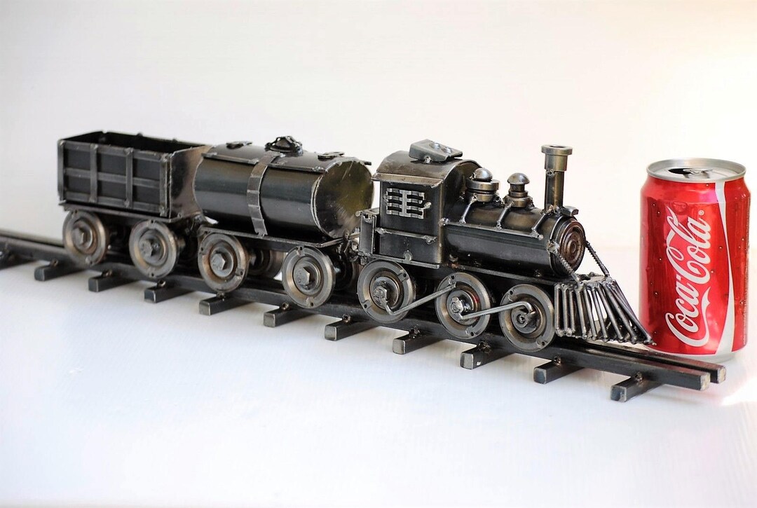 Classic Train Scrap Metal Sculpture Model Recycled Handmade - Etsy