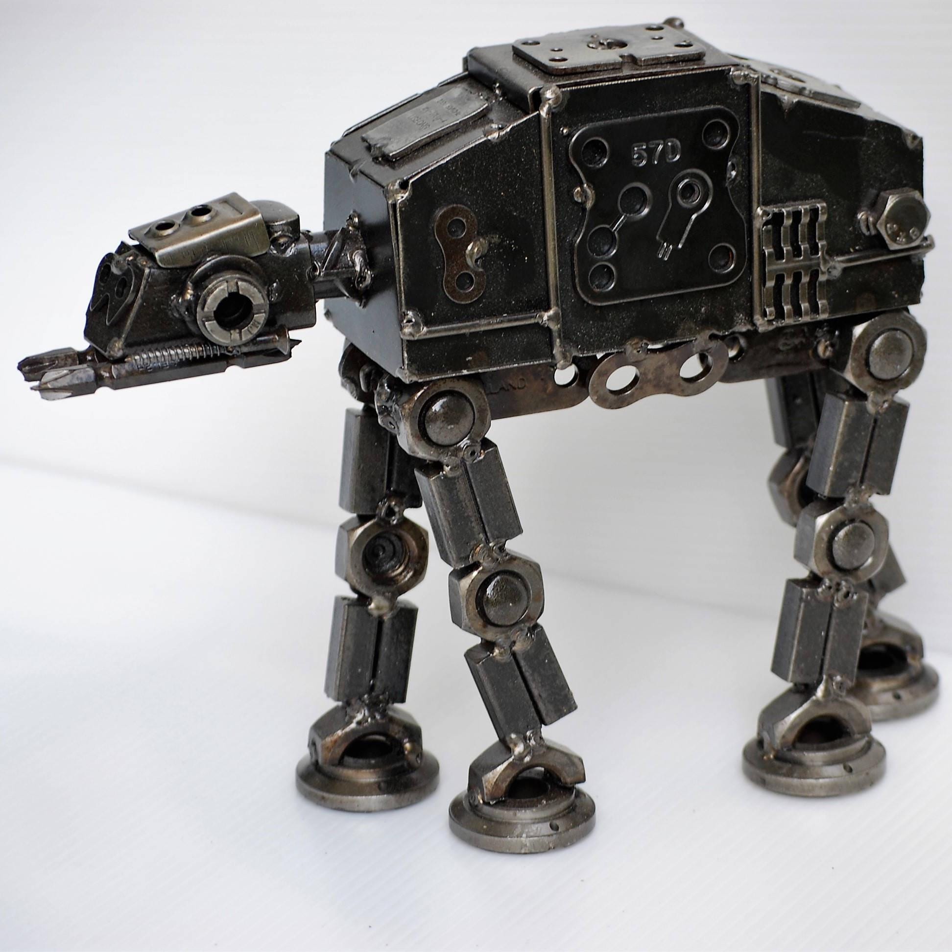 AT-AT Star Wars Scrap Metal Sculpture, Handmade Recycled Steel Art ...
