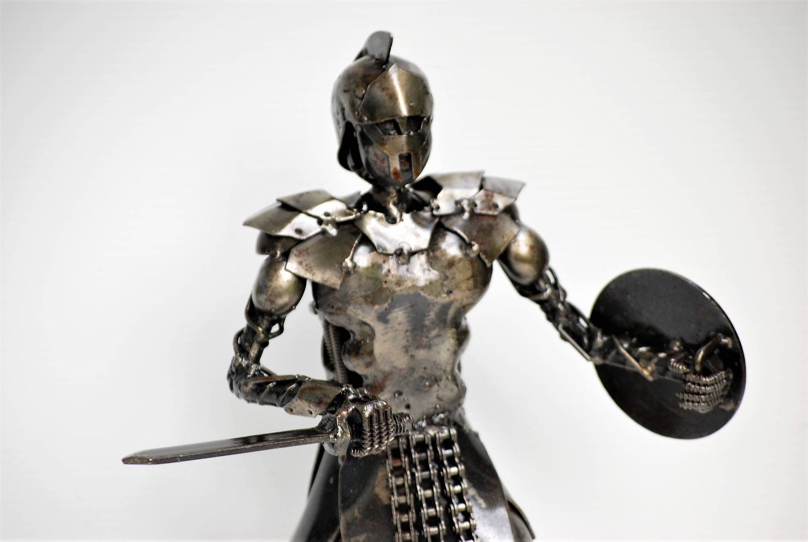 Gladiator A Warrior Scrap Metal Sculpture Model Recycled - Etsy