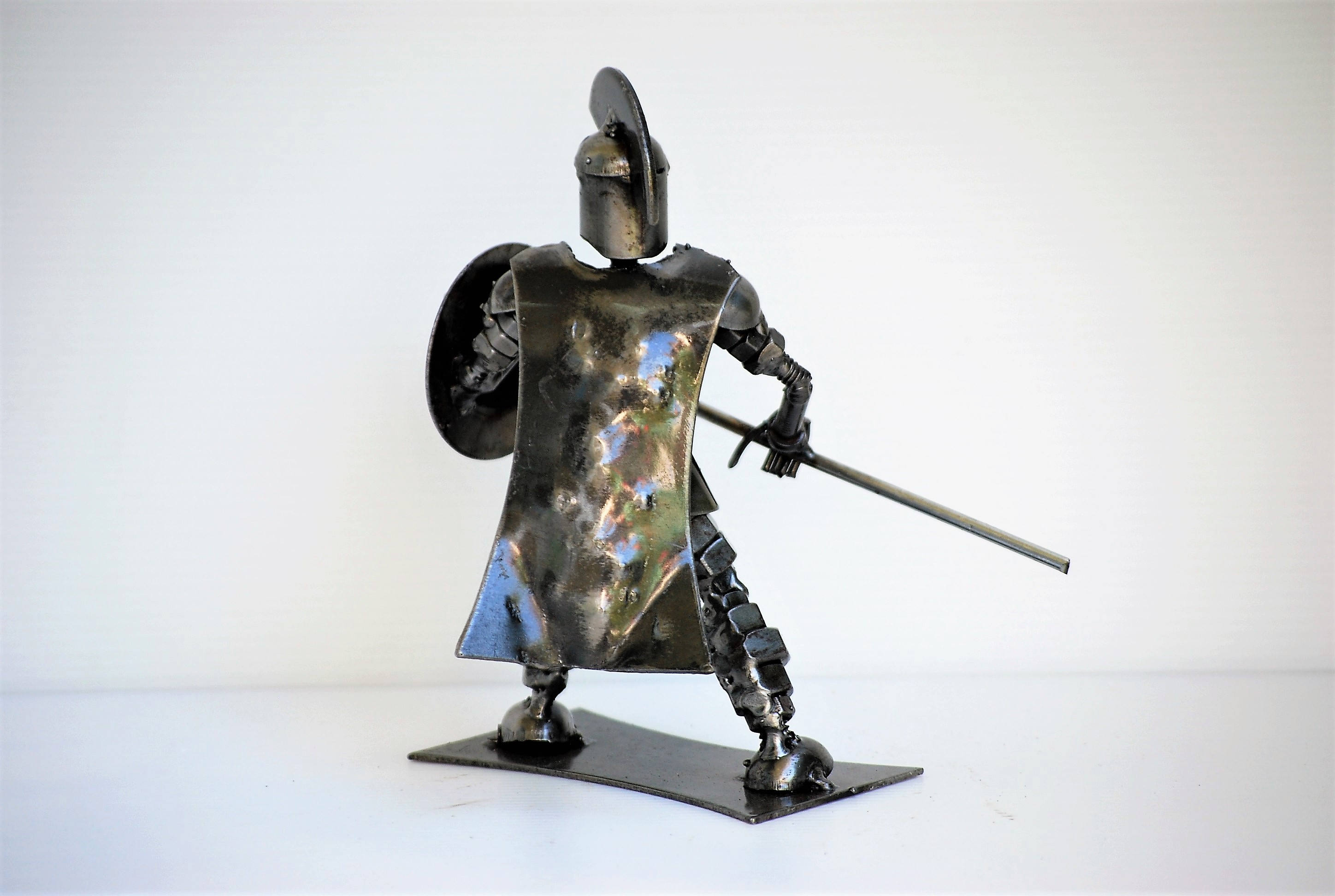 Spartan E Warrior Gladiator Scrap Metal Sculpture Model | Etsy