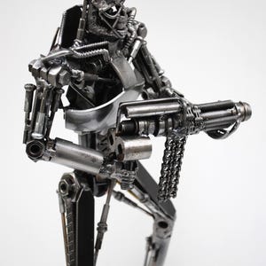 Killing Robot Scrap Metal Sculpture, Handmade Recycled Steel Art, 6th ...