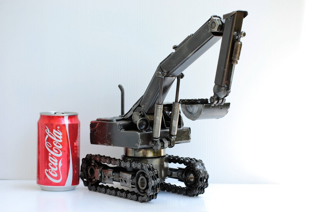 Excavator Scrap Metal Sculpture, Backhoe Tractor Loader Scrap Metal ...