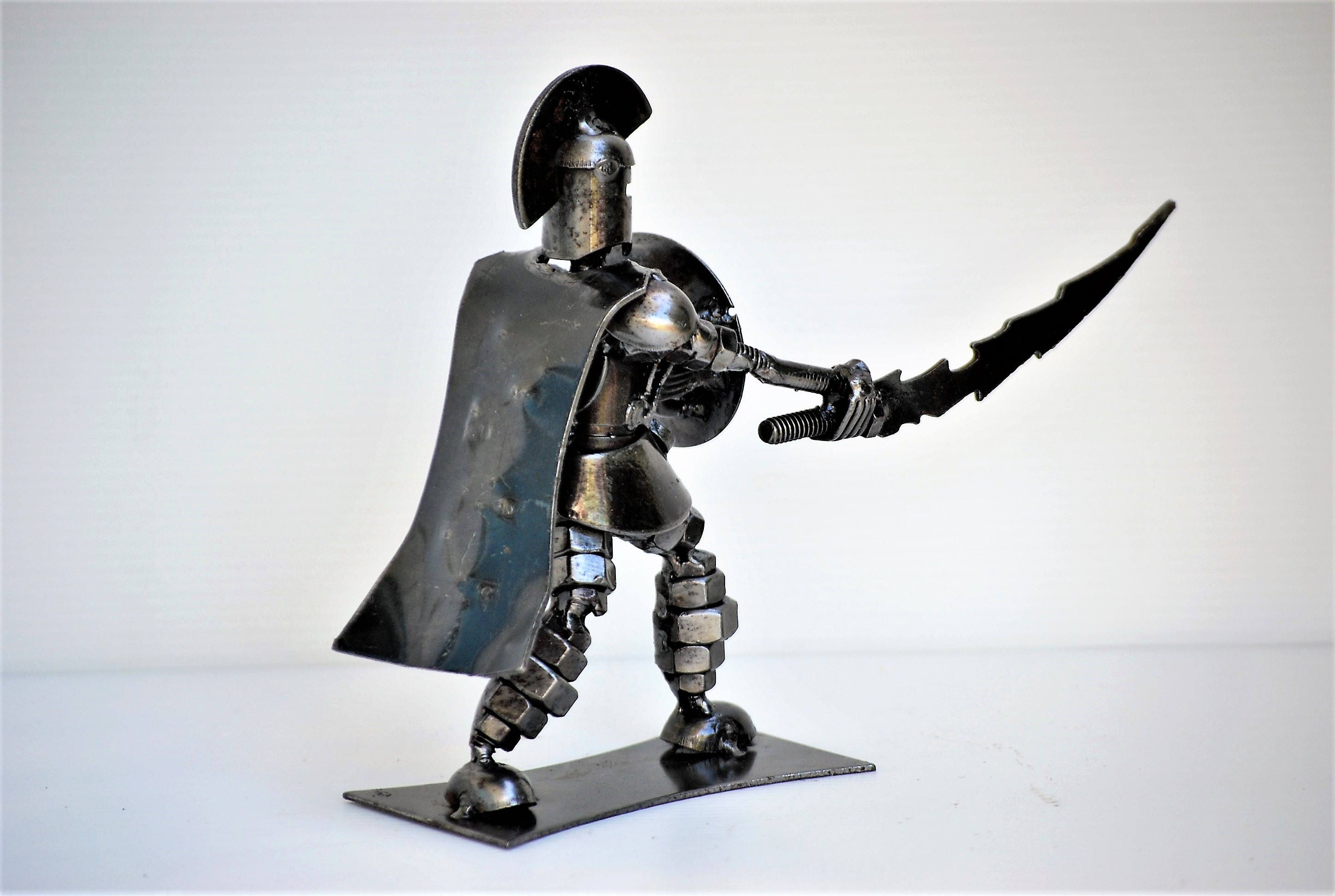 Spartan B Warrior Gladiator Scrap Metal Sculpture Perfect | Etsy