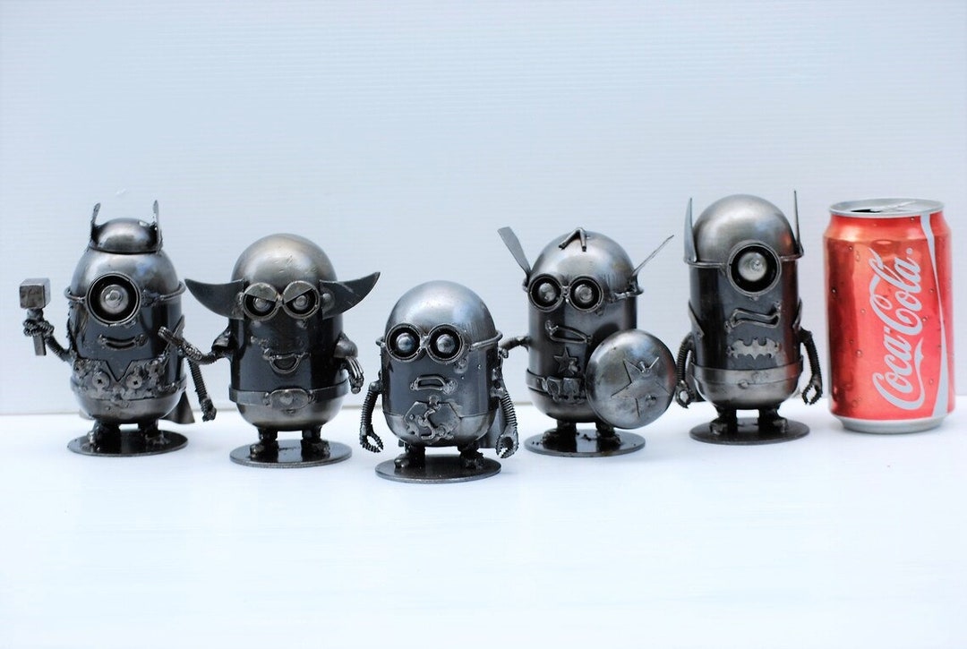 Metal Sculpture Mini Robot 5small Super Hero Metal Model Gift for ...