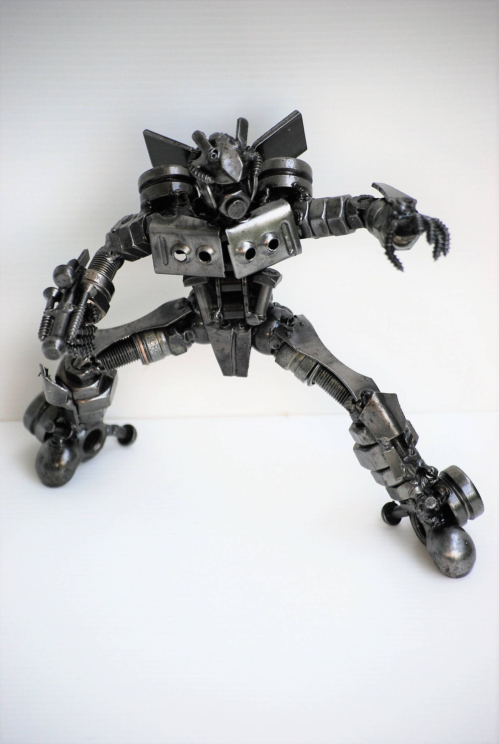 Bee Robot Small C Scrap Metal Sculpture Model Recycled | Etsy