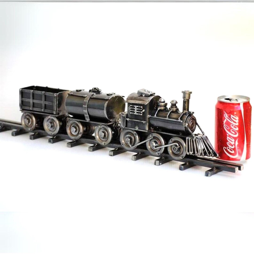 Classic Train Scrap Metal Sculpture, Handmade Gift ,home Decoration ...