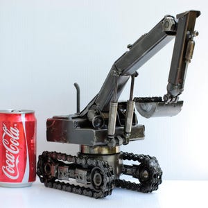 Excavator Scrap Metal Sculpture, Backhoe Tractor Loader Scrap Metal ...