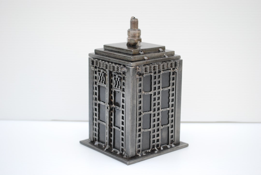Tardis Box Scrap Metal Sculpture, Key Holder Gift Items, Pen Holder ...