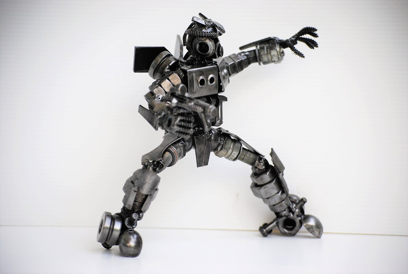 Bee Robot Small C Scrap Metal Sculpture Model Recycled | Etsy