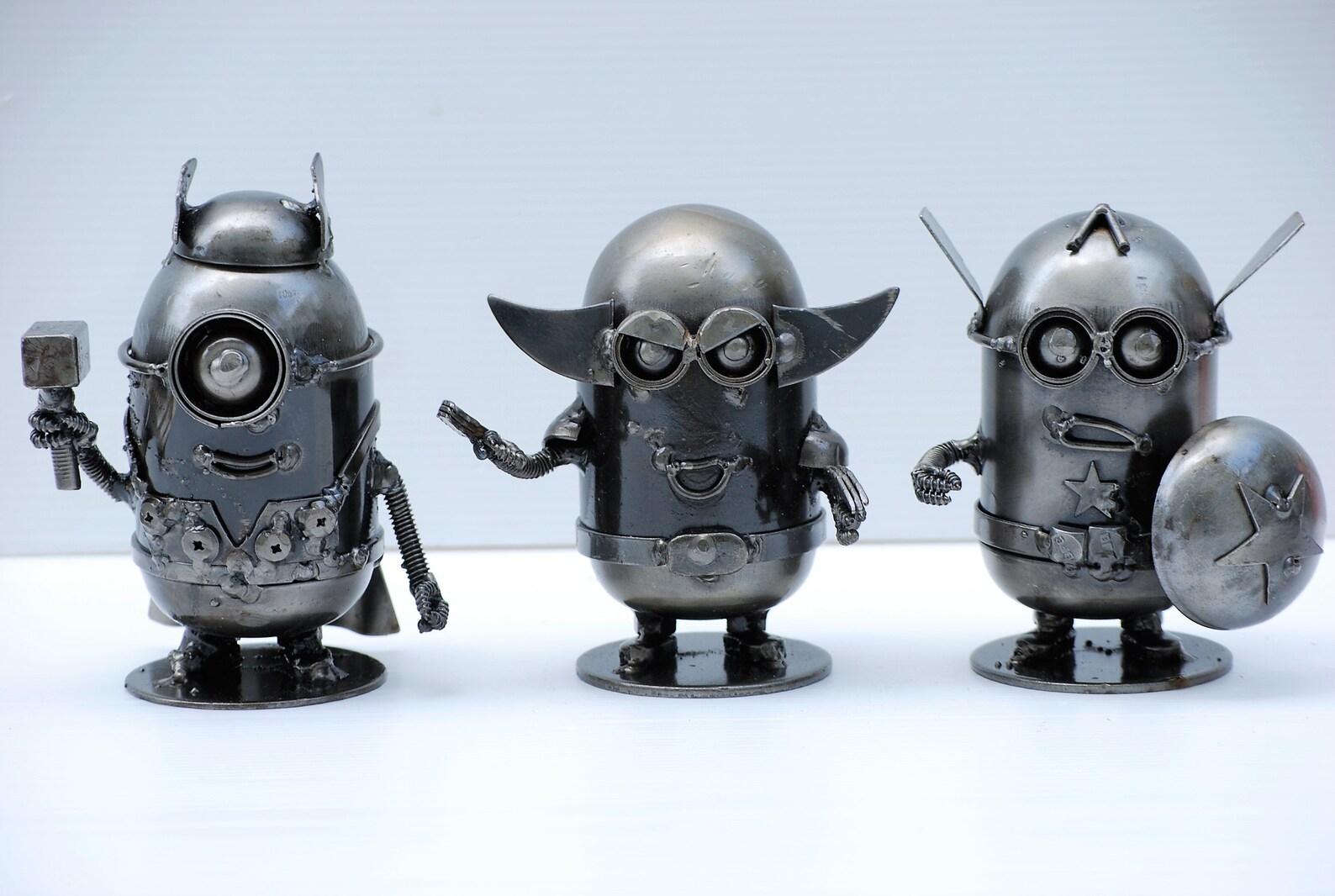 Metal Sculpture Mini Robot 5small Super Hero Metal Model | Etsy