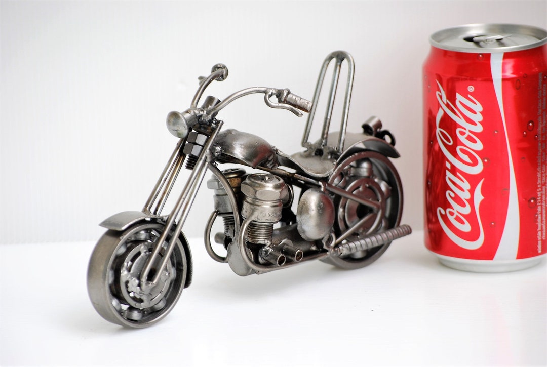 Chopper Motorcycle Scrap Metal Sculpture, COOL GIFT for Husband, Cool ...