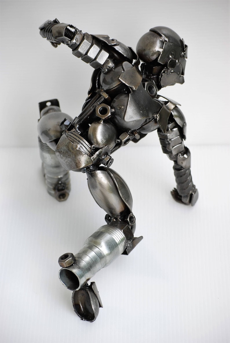 Metal Man Scrap Metal Sculpture Model Recycled Handmade Art - Etsy