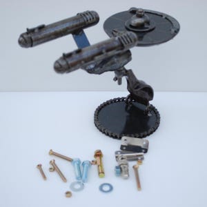 Spaceship Inspired Recycled Scrap Metal Sculpture, Wow Gift for ...
