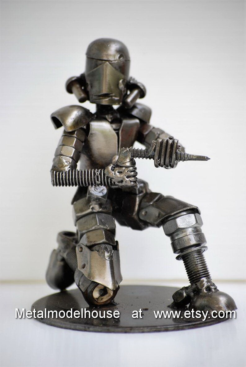 Trooper Soldier small a 2 Scrap Metal Sculpture Model | Etsy