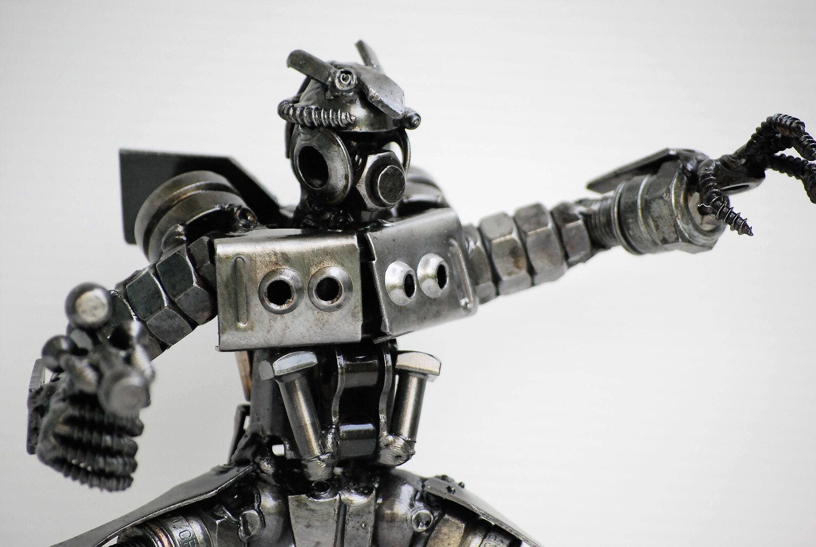 Bee Robot Small C Scrap Metal Sculpture Model Recycled | Etsy