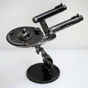 Spaceship Inspired Recycled Scrap Metal Sculpture, Wow Gift for ...