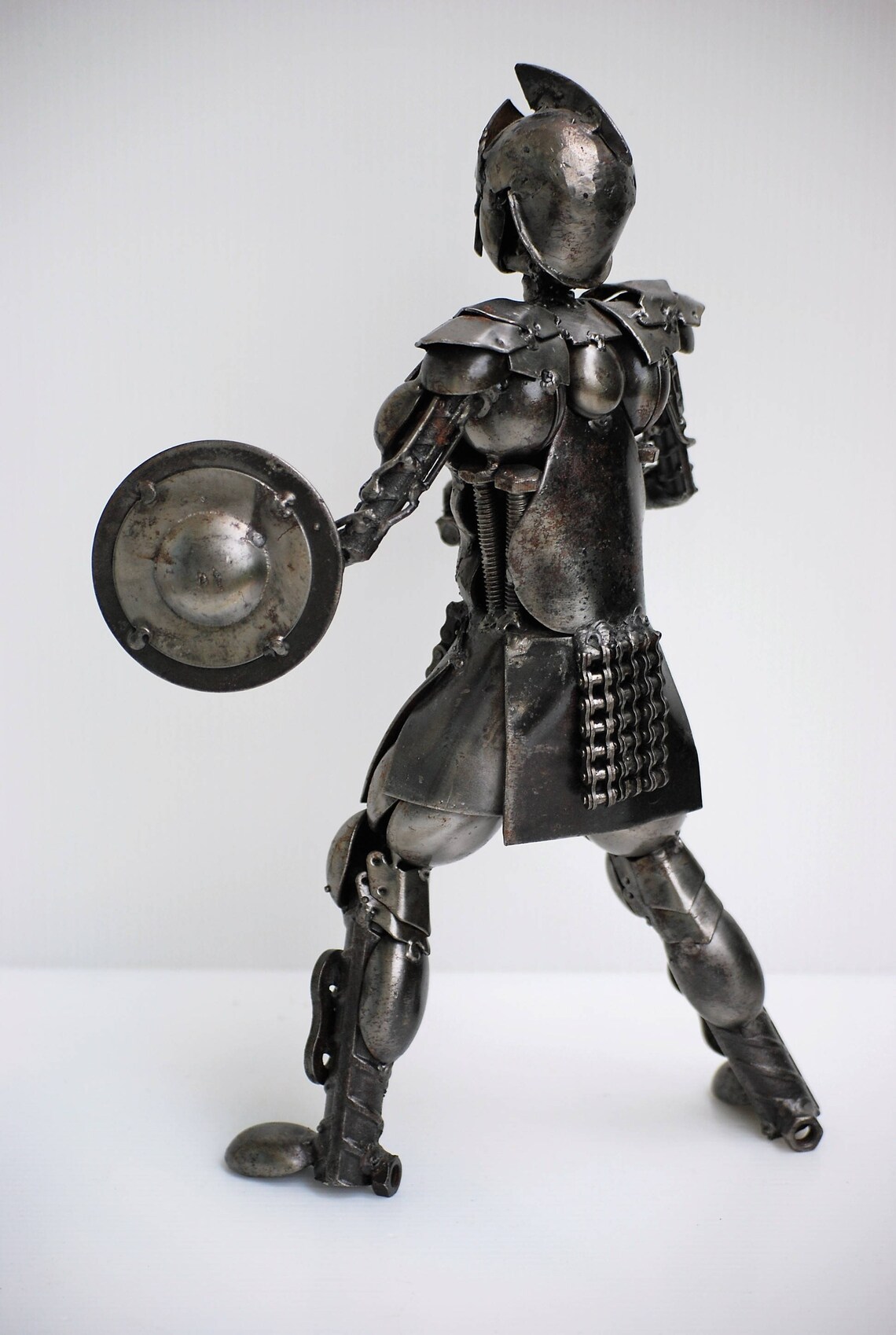 Gladiator A Warrior Scrap Metal Sculpture Model Recycled - Etsy