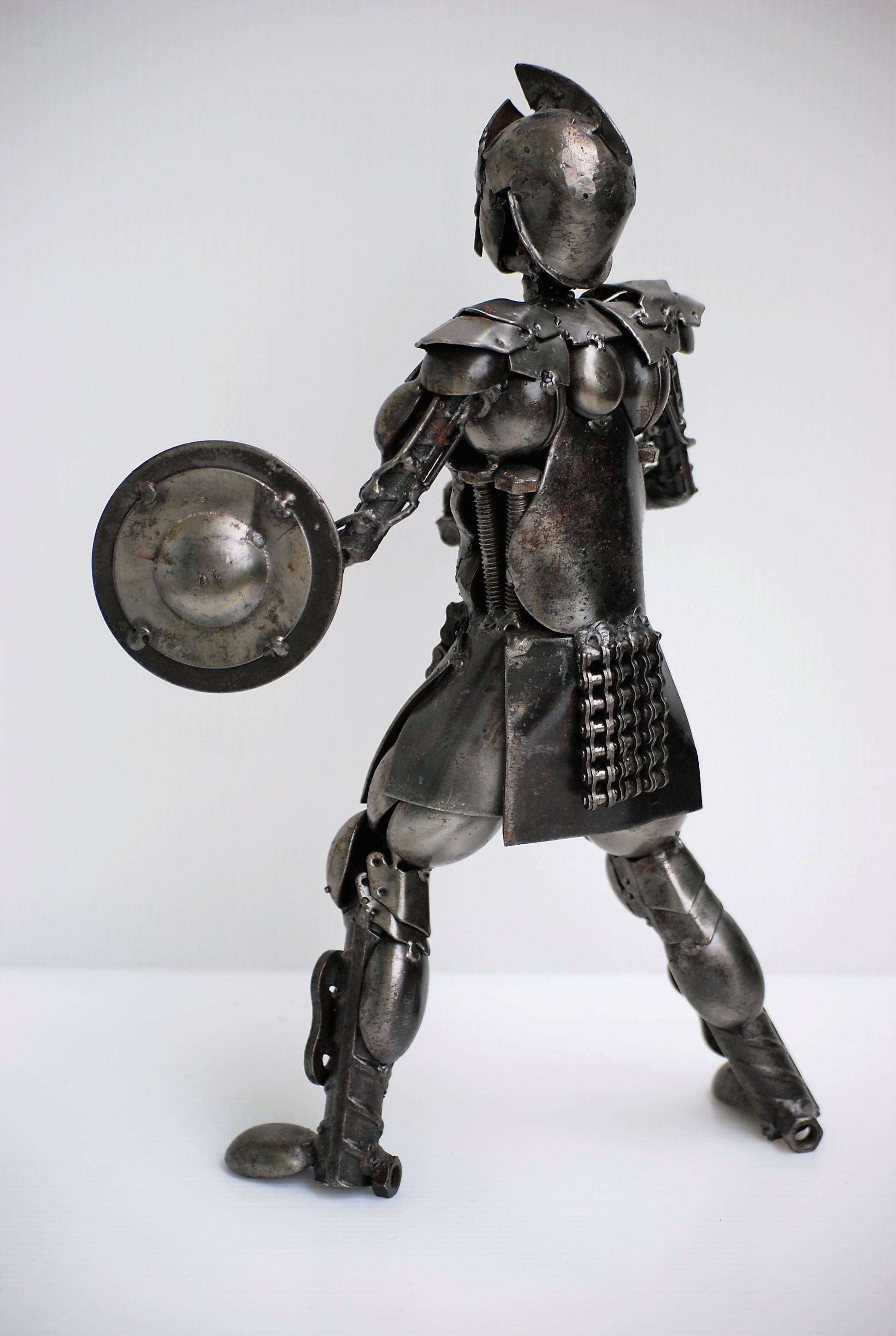 Gladiator A Warrior Scrap Metal Sculpture Model Recycled | Etsy
