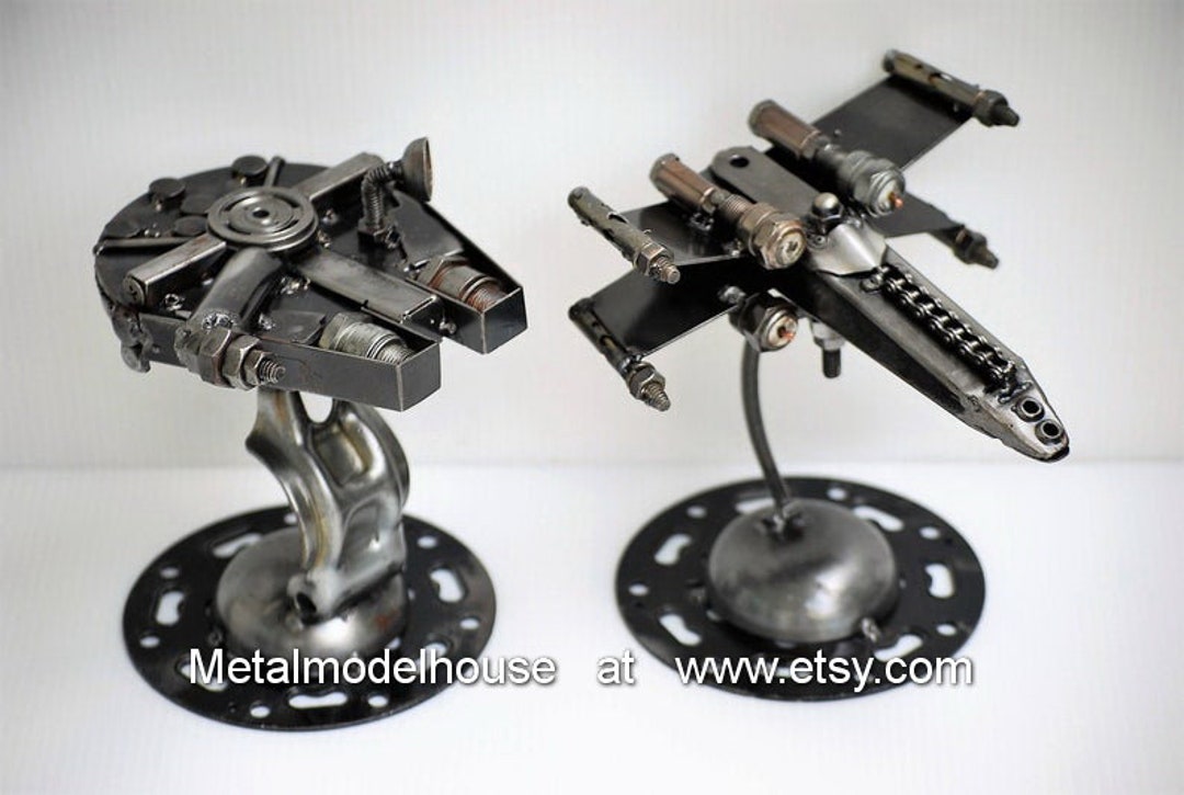 Spaceship A&B Scrap Metal Sculpture Model Handmade Art Gift - Etsy Canada