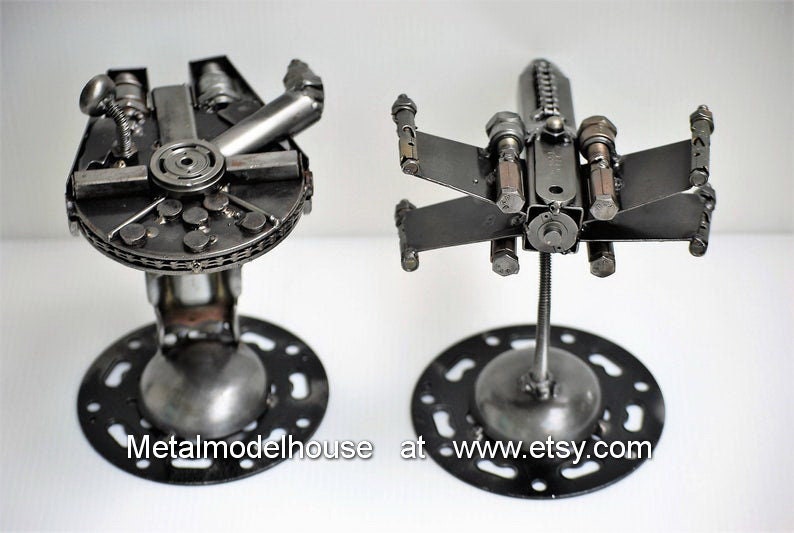 Spaceship A&B Scrap Metal Sculpture Model Handmade Art Gift - Etsy Canada