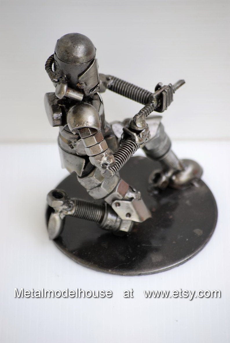 Trooper Soldier small a 2 Scrap Metal Sculpture Model | Etsy