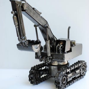 Excavator Scrap Metal Sculpture, Backhoe Tractor Loader Scrap Metal ...