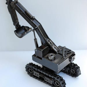 Excavator Scrap Metal Sculpture, Backhoe Tractor Loader Scrap Metal ...