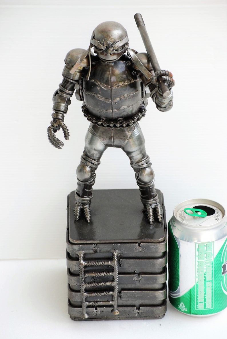 Turtle BoyA Scrap Metal Sculpture Model Recycled Handmade | Etsy