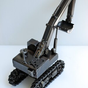 Excavator Scrap Metal Sculpture, Backhoe Tractor Loader Scrap Metal ...