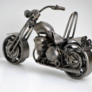 Chopper Motorcycle Scrap Metal Sculpture, COOL GIFT for Husband, Cool ...