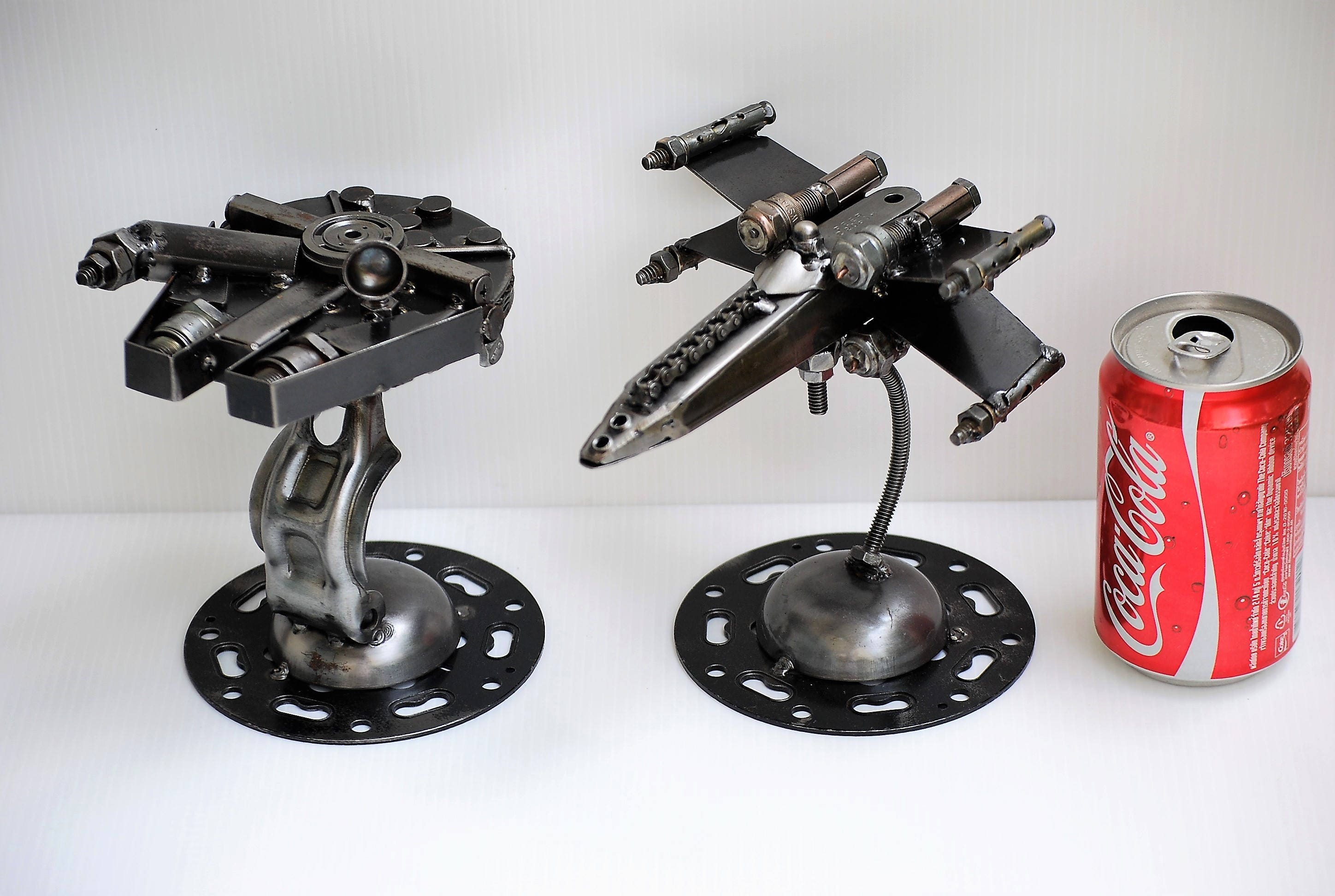 Spaceship A&B Scrap Metal Sculpture Model Handmade Art Gift | Etsy