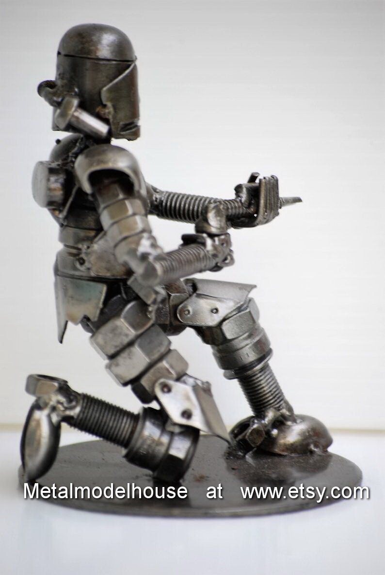 Trooper Soldier small a 2 Scrap Metal Sculpture Model | Etsy