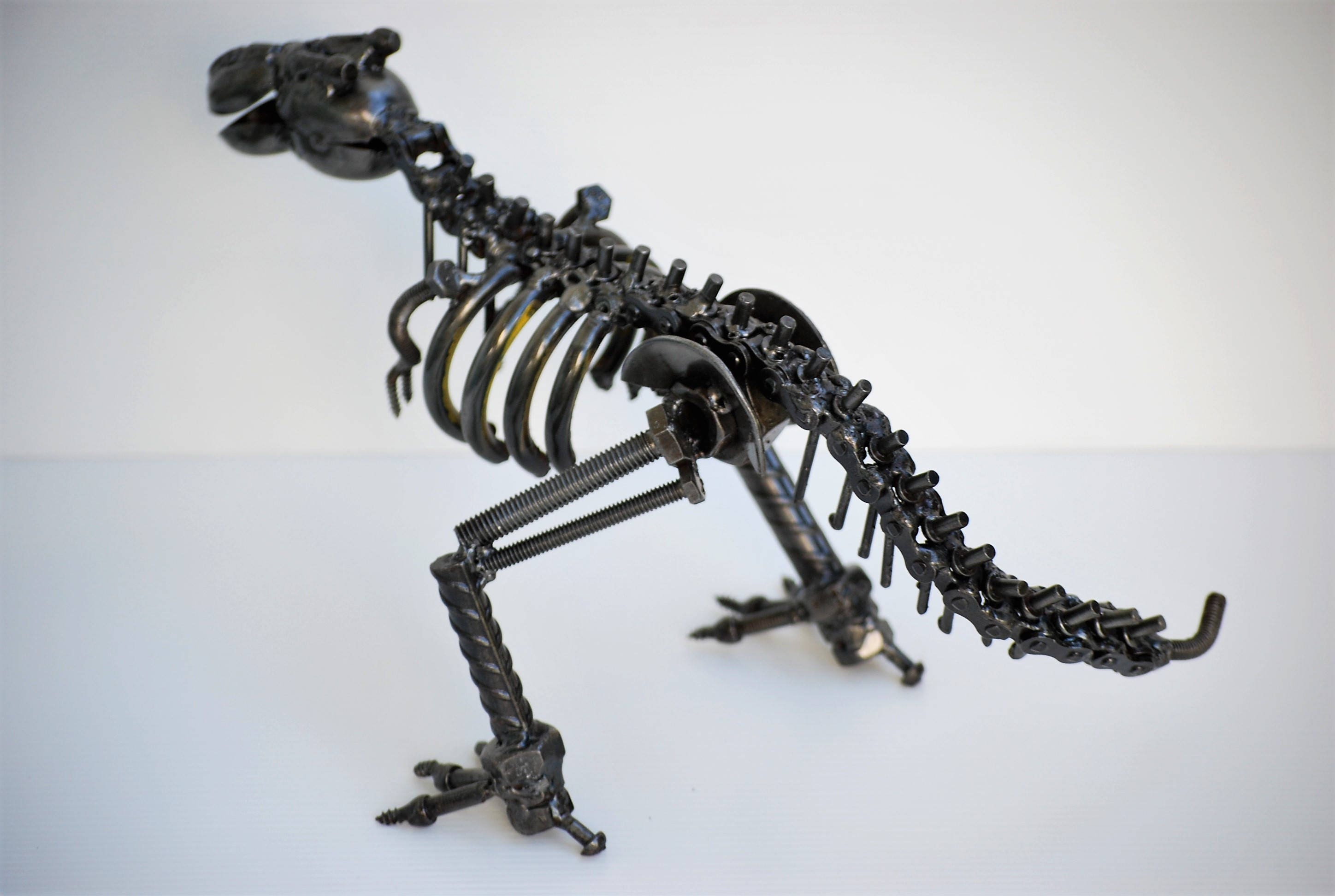 T-Rex Scrap Metal Sculpture Model Recycled Handmade Art Gift | Etsy