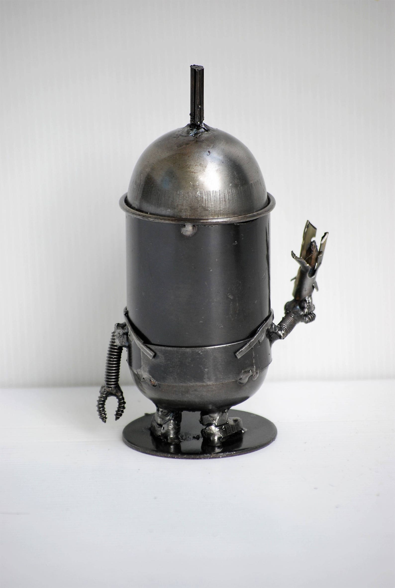 Mini robot A Scrap Metal Sculpture Handmade Art Gift For | Etsy