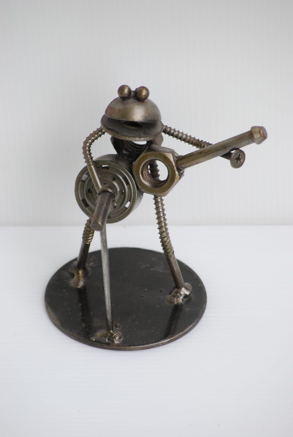 Frog Play Guitar Scrap Metal Sculpture Model Recycled Handmade - Etsy