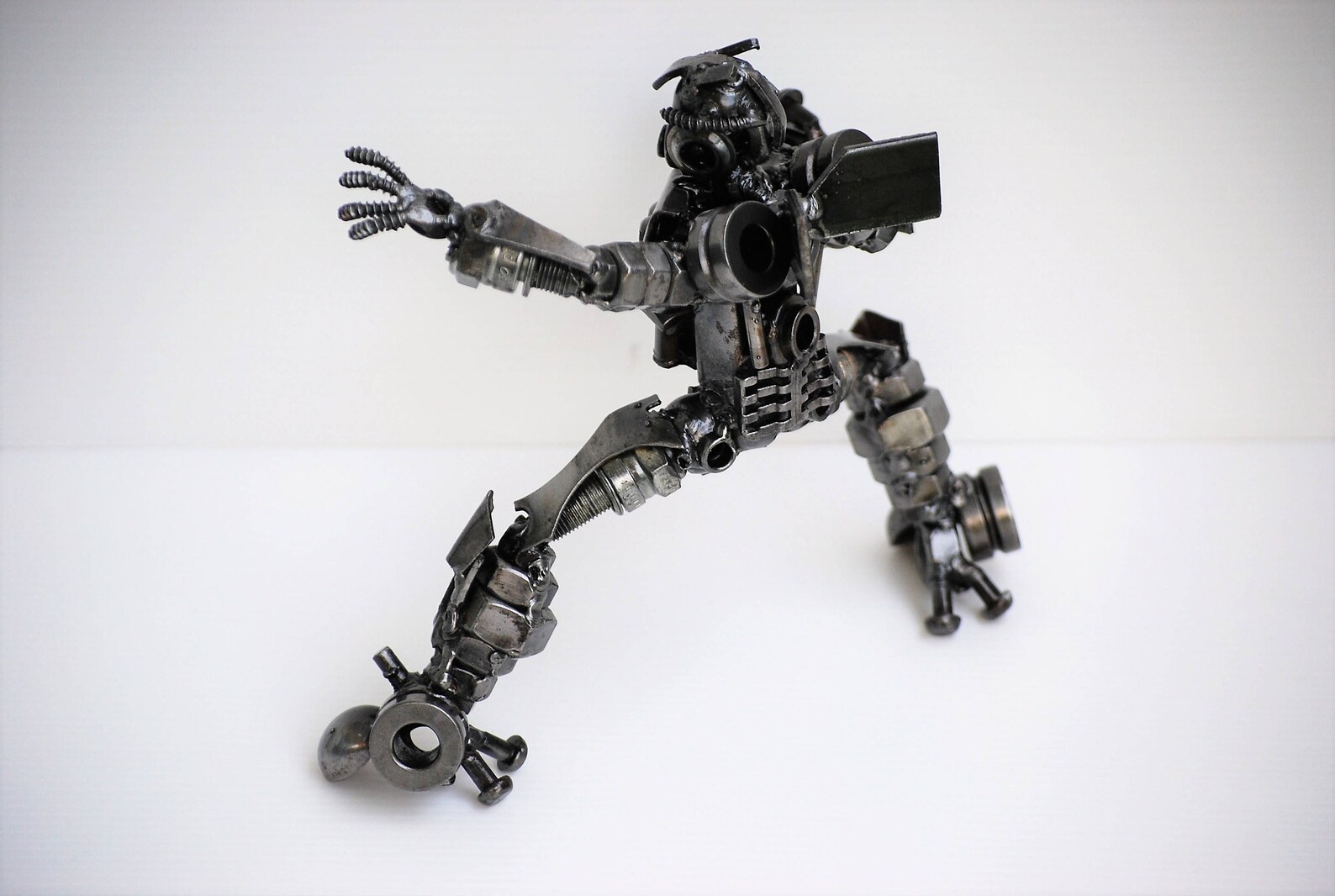 Bee Robot Small C Scrap Metal Sculpture Model Recycled | Etsy